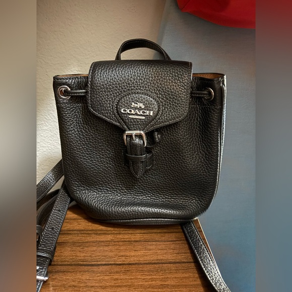 Coach | Bags | Coach Black Mini Leather Backpack | Poshmark